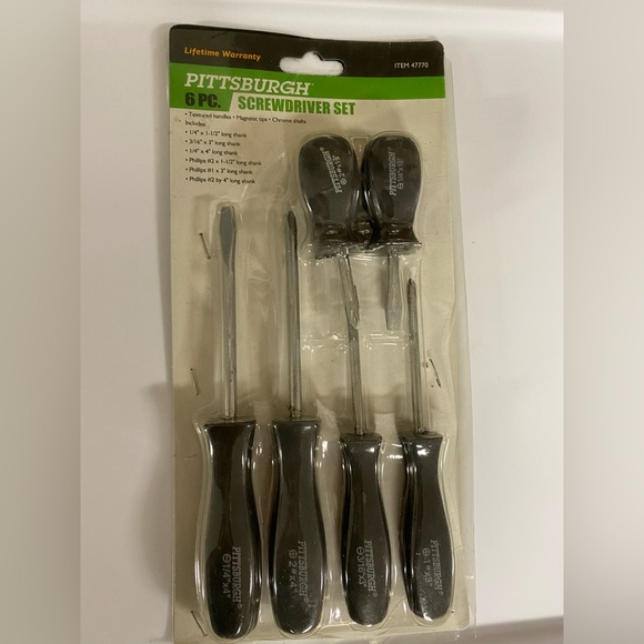 Other | New Pittsburg 6 Piece Black Screwdriver Set | Poshmark